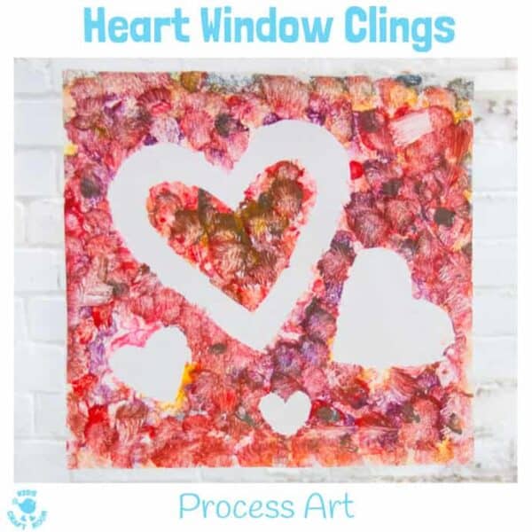 Heart Suncatchers / Window Clings - Process Art - Kids Craft Room