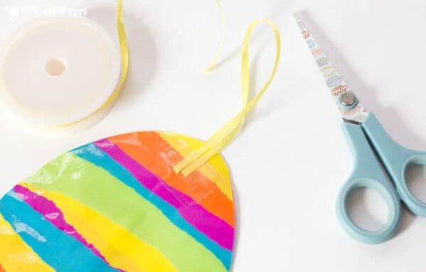 Easter Egg Suncatcher Craft With Tissue Paper - Kids Craft Room