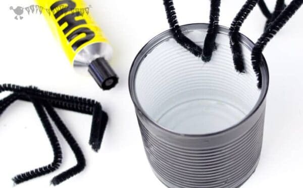 Tin Can Spider Craft - Kids Craft Room