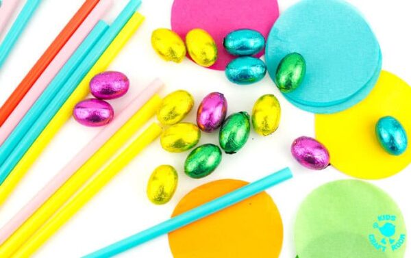 Candy and Tissue Paper Flower Craft - Kids Craft Room