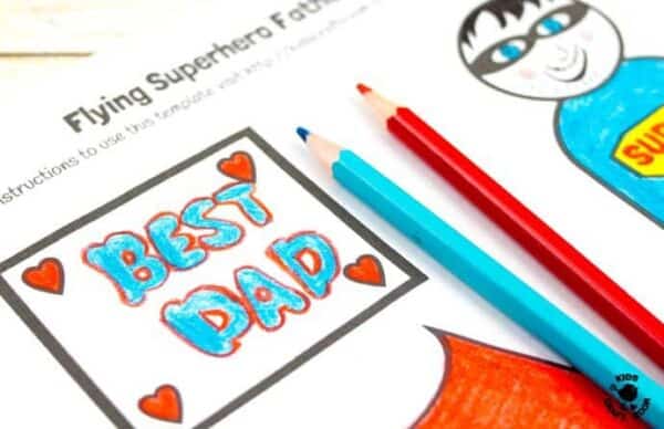 Flying Superhero Father's Day Craft - Kids Craft Room