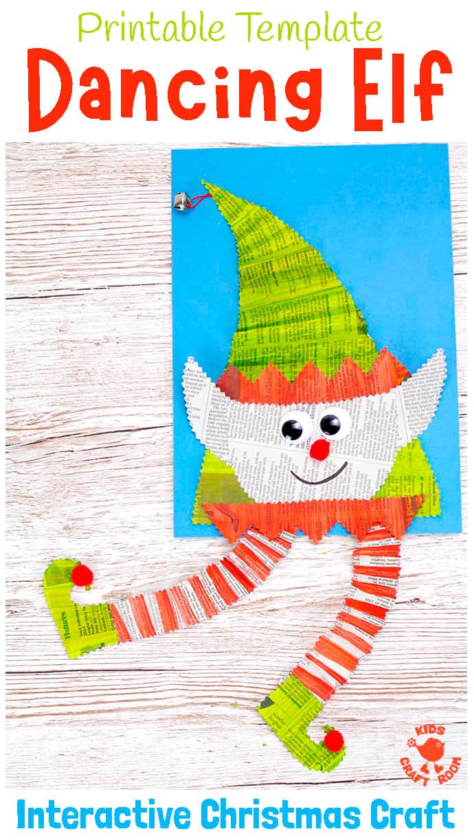 Dancing Newspaper Elf Craft - Kids Craft Room