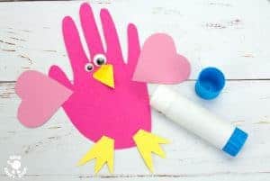 Adorable Handprint Love Birds - Kids Craft Room