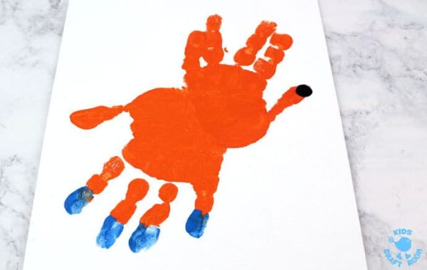 Fabulous Fox In Socks Handprint Craft - Kids Craft Room