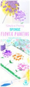 Simple and Pretty Sponge Flower Painting - Kids Craft Room