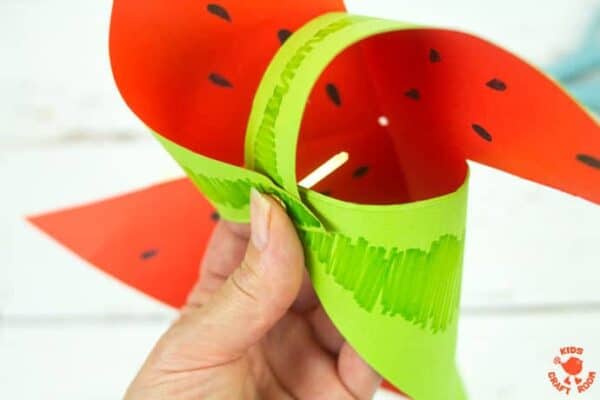 DIY Watermelon Pinwheel Craft - Kids Craft Room