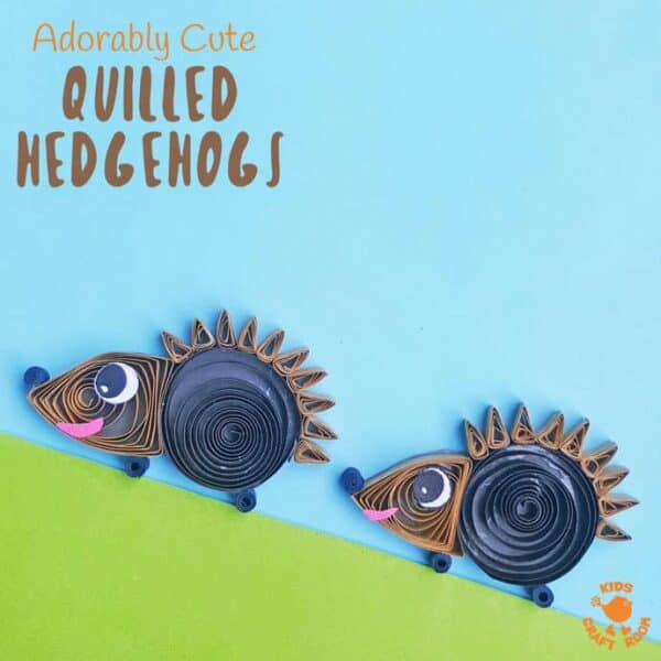 Quilled Paper Hedgehog Craft - Kids Craft Room