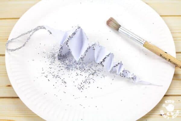 Fabulous Folded Paper Icicle Craft - Kids Craft Room