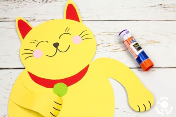 Waving Chinese Lucky Cat Craft - Kids Craft Room