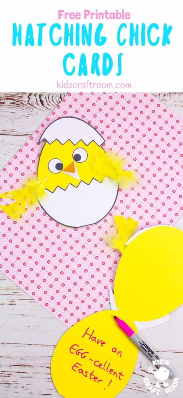 Hatching Chick Easter Card Craft - Kids Craft Room