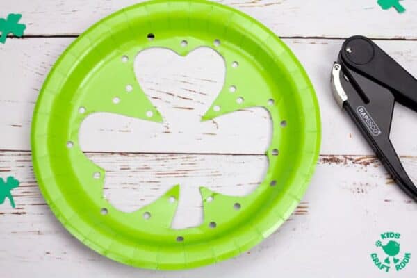 St Patrick's Day Shamrock Lacing Craft - Kids Craft Room