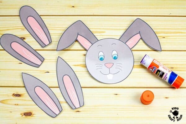 Print and Colour Paper Bunny Puppets - Kids Craft Room