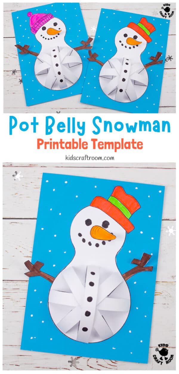 3D Paper Snowman Craft - Kids Craft Room