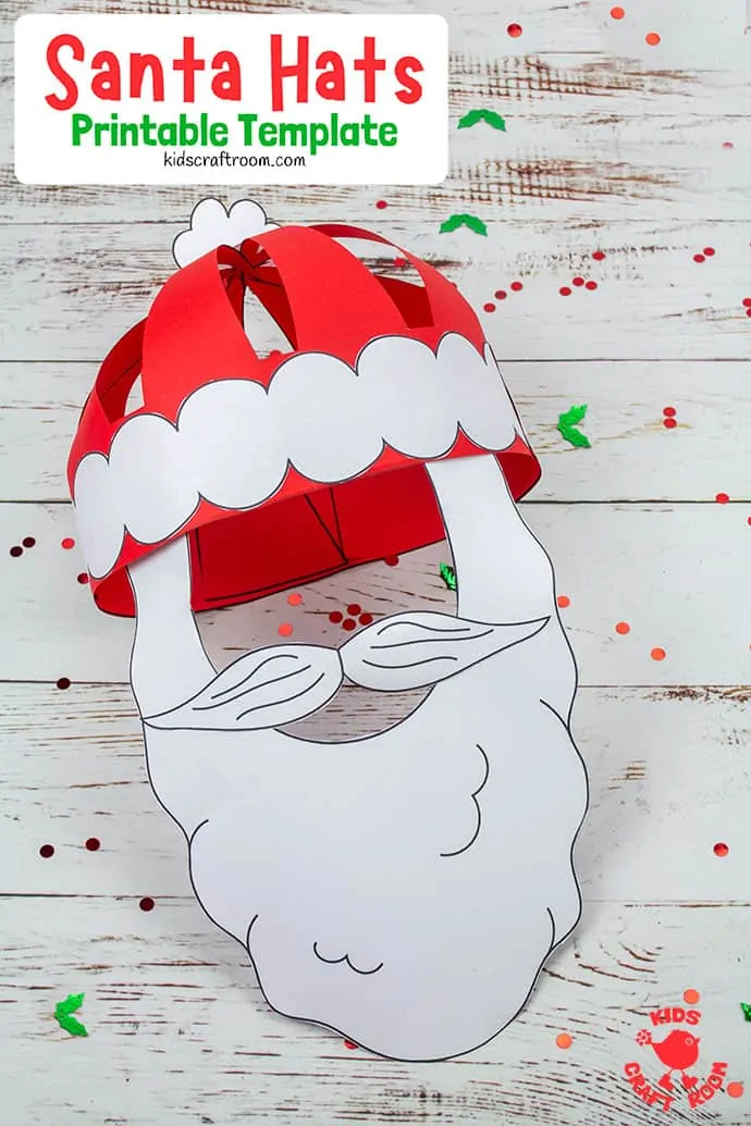 Paper Santa Hat Craft To Make And Wear Kids Craft Room Paper Santa Hat Craft To Make And Wear Kids Craft Room