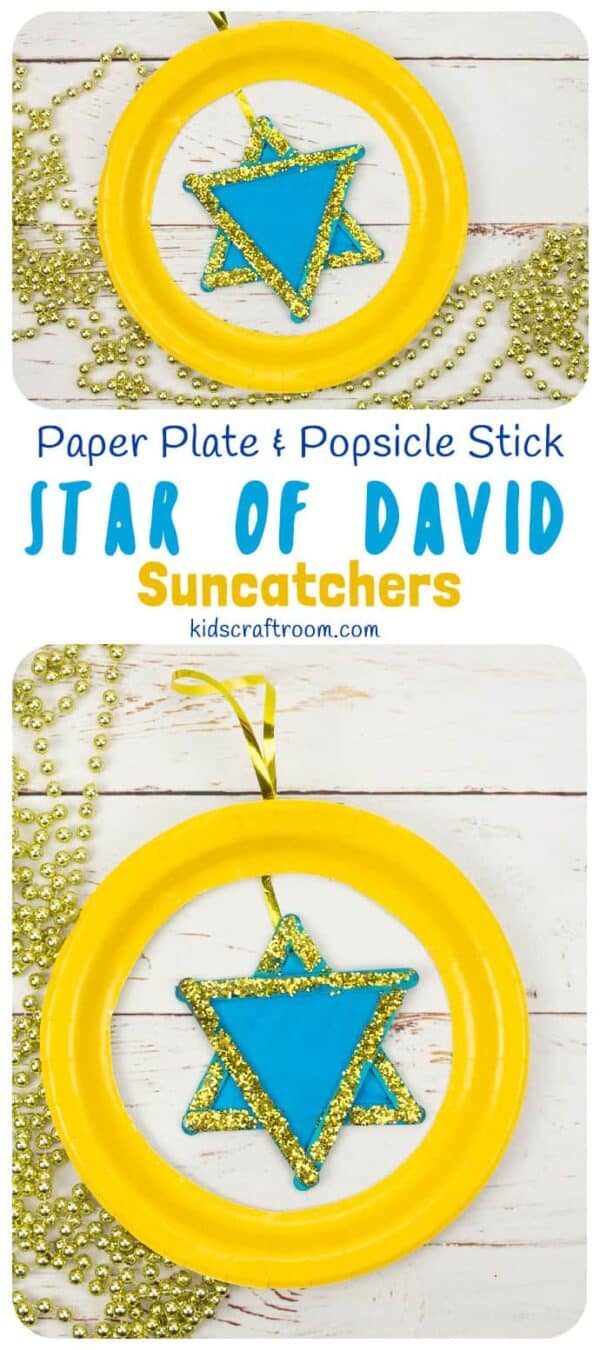 Pretty Star Of David Suncatcher Hanukkah Craft - Kids Craft Room