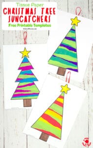 Tissue Paper Christmas Tree Suncatcher Craft - Kids Craft Room