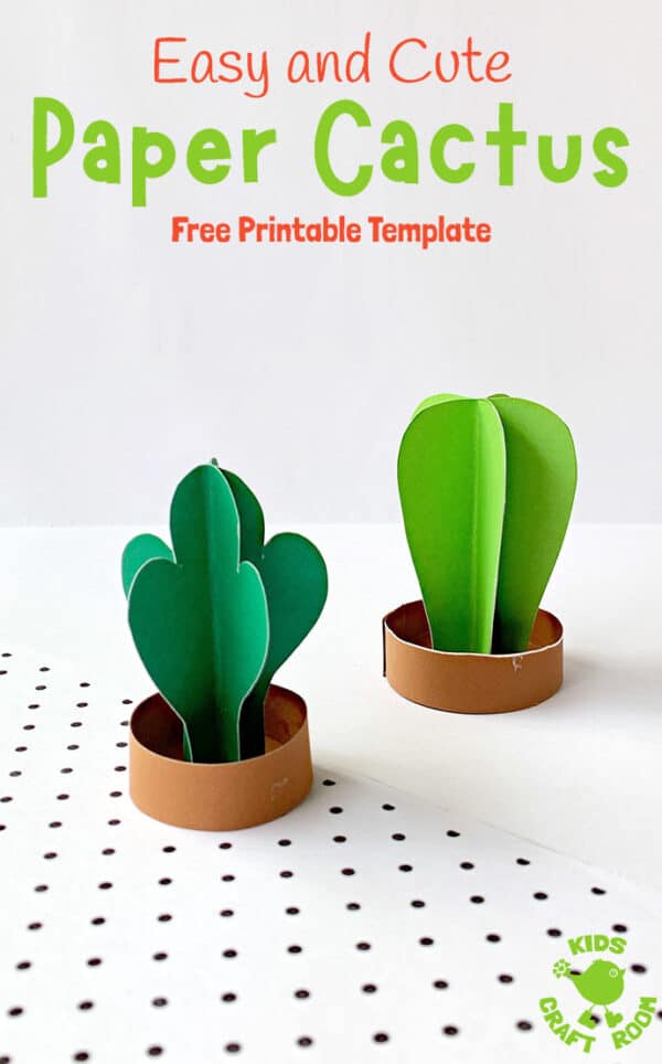 3D Paper Cactus Craft - Kids Craft Room
