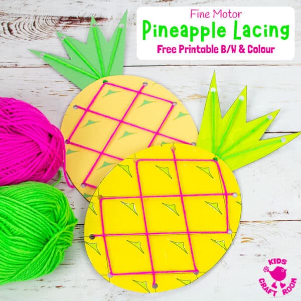 Lacing Pineapple Craft - Kids Craft Room