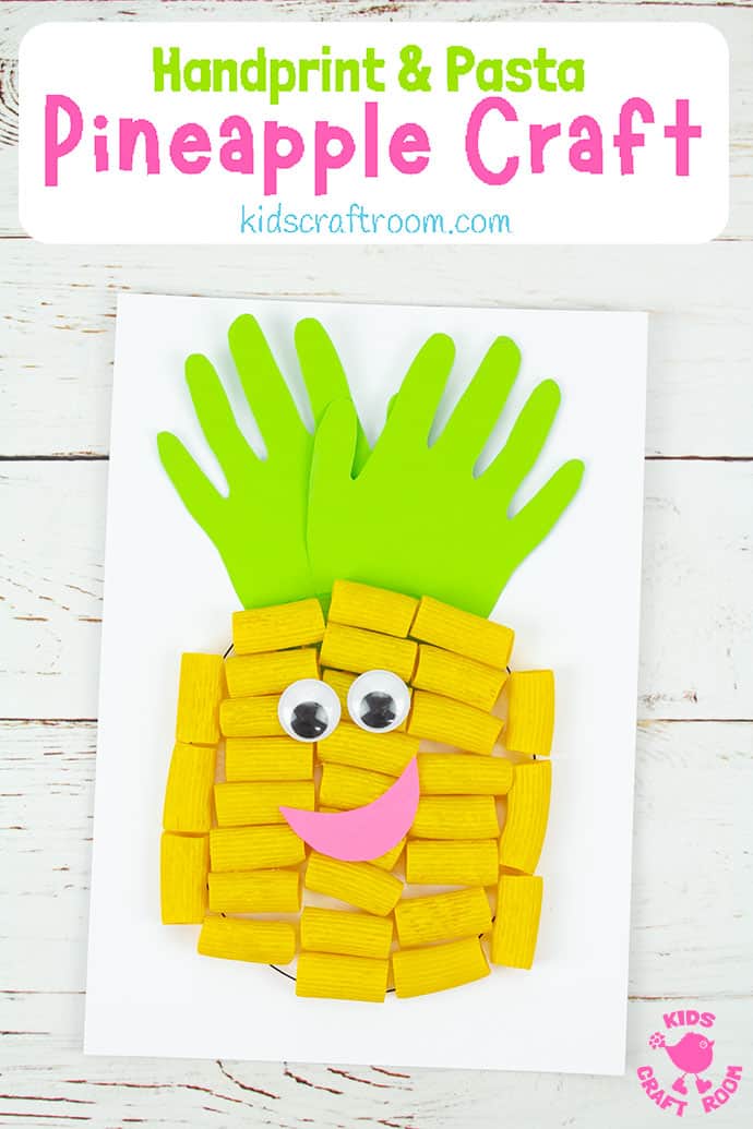 Pasta and Handprint Pineapple Craft - Kids Craft Room