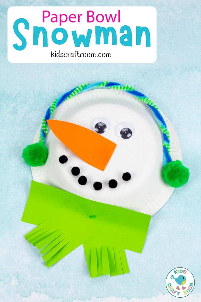 Paper Bowl Snowman Craft - Kids Craft Room
