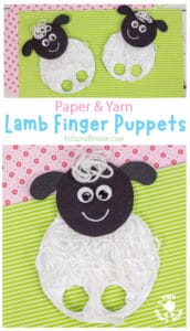 Yarn Lamb Finger Puppets - Kids Craft Room