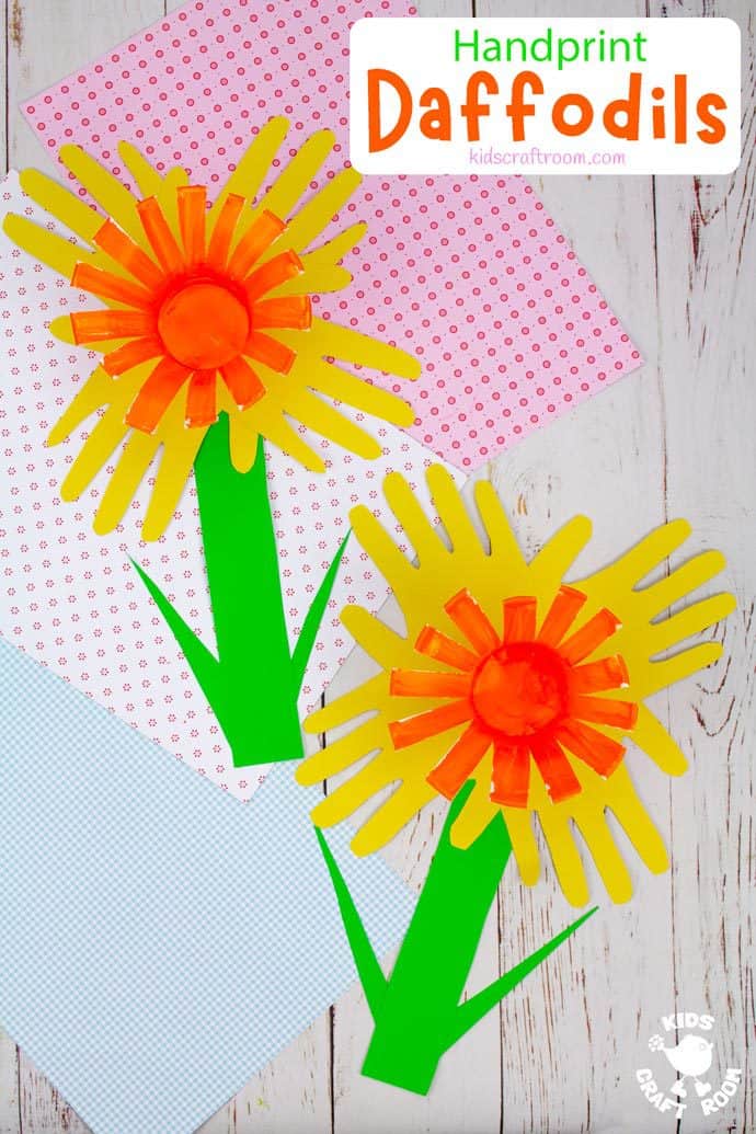 Handprint Daffodil Craft - Kids Craft Room