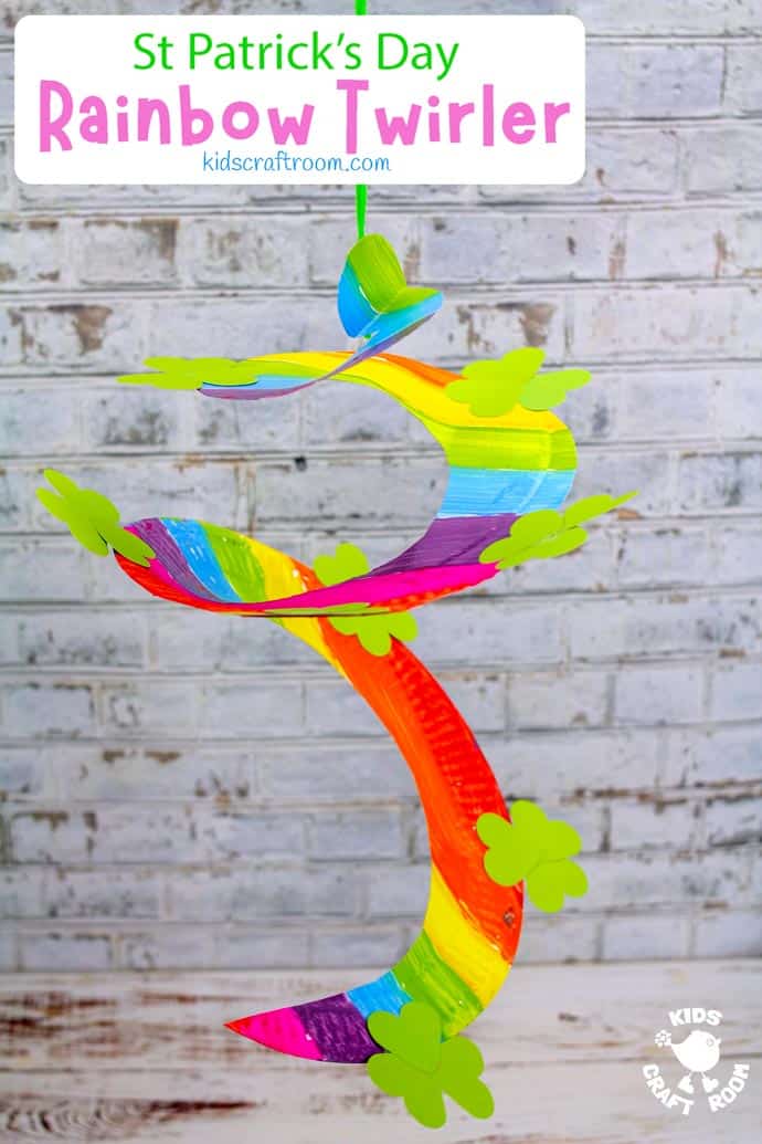 St Patrick's Day Paper Plate Twirler Craft - Kids Craft Room