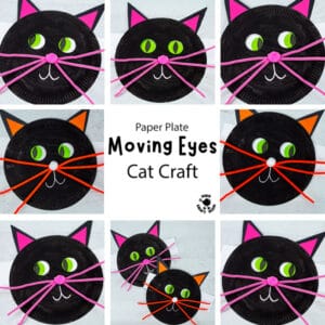 Paper Plate Moving Eyes Cat Craft - Kids Craft Room