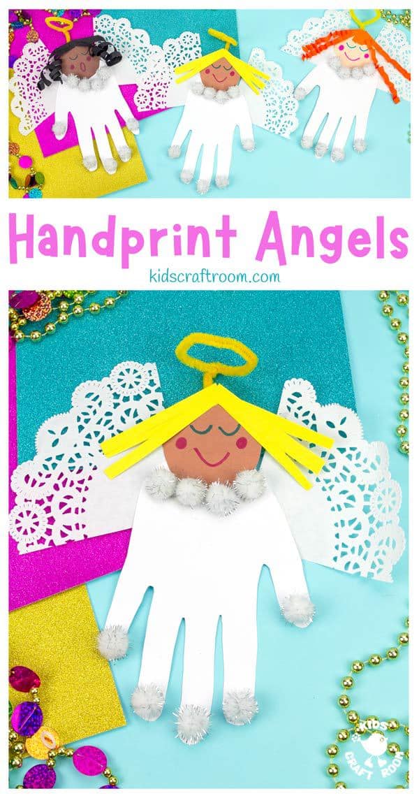 Handprint Angel Craft For Kids - Kids Craft Room