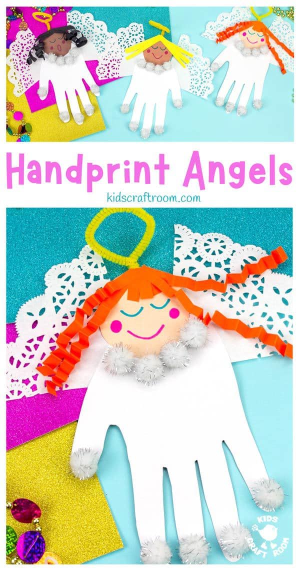 Handprint Angel Craft For Kids - Kids Craft Room