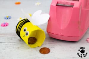 Cardboard Tube Flying Bee Craft - Kids Craft Room