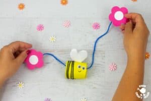 Cardboard Tube Flying Bee Craft - Kids Craft Room