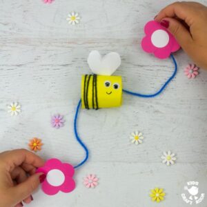 Cardboard Tube Flying Bee Craft - Kids Craft Room