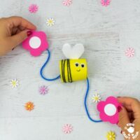 Cardboard Tube Flying Bee Craft - Kids Craft Room