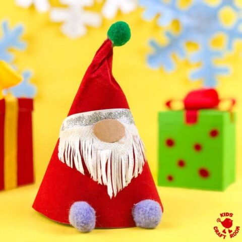 Paper Plate Christmas Gnome Craft - Kids Craft Room