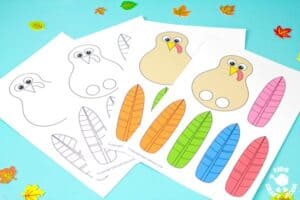 Scissor Practice Turkey Puppets - Kids Craft Room