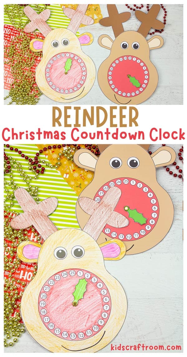 Reindeer Christmas Countdown Clock - Kids Craft Room