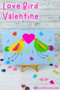 Valentine Love Bird Craft (Free Printable) - Kids Craft Room