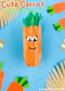 Popsicle Stick Carrot Craft - Kids Craft Room