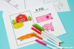 3D Coloring Pages Farm Animals (Free Printable) - Kids Craft Room