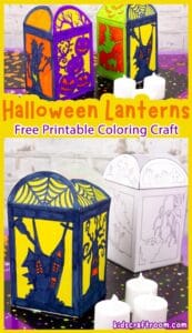 Easy Paper Halloween Lanterns For Kids (Free Printable) - Kids Craft Room