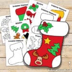 Cut and Paste Christmas Stocking Craft (Free Printable) - Kids Craft Room