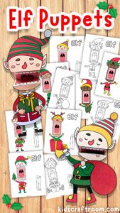 Christmas Elf Paper Puppets (Printable Templates) - Kids Craft Room