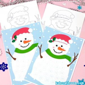 Snowman Countdown To Christmas Advent Calendar For Kids - Kids Craft Room