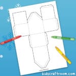 Winter Paper House Craft for Kids (Free Printable) - Kids Craft Room