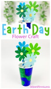 How to Make An Easy Earth Day Flower Craft For Kids - Kids Craft Room