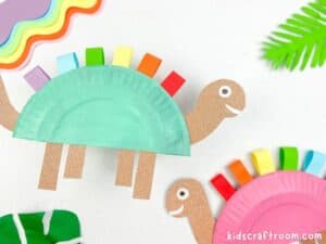 Easy Paper Plate Dinosaur Craft For Kids To Make - Kids Craft Room