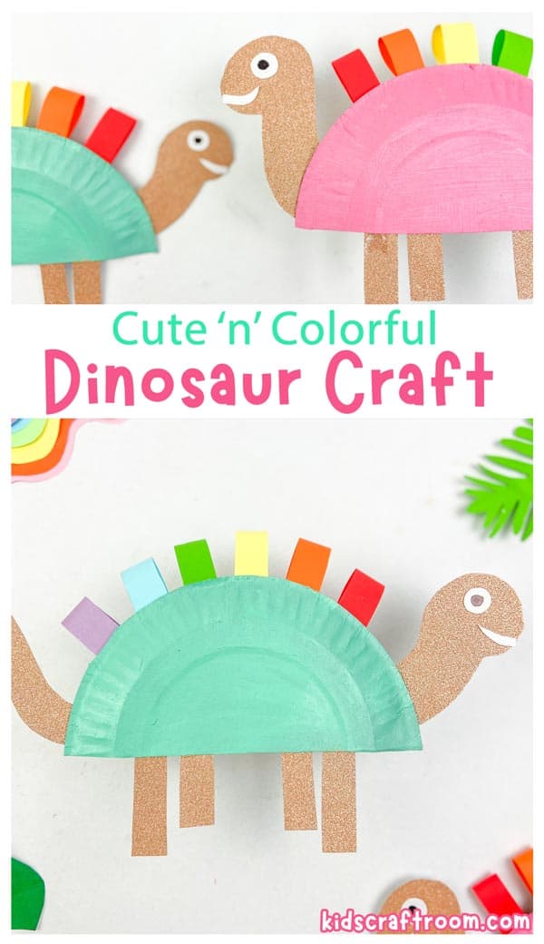 Easy Paper Plate Dinosaur Craft For Kids To Make - Kids Craft Room