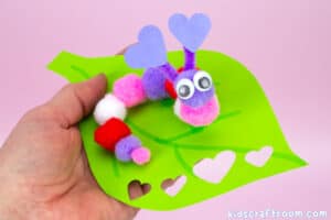 Easy Caterpillar Valentine Craft For Kids - Kids Craft Room