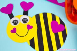 Easy Handprint Bee Valentine Craft For Kids To Make - Kids Craft Room